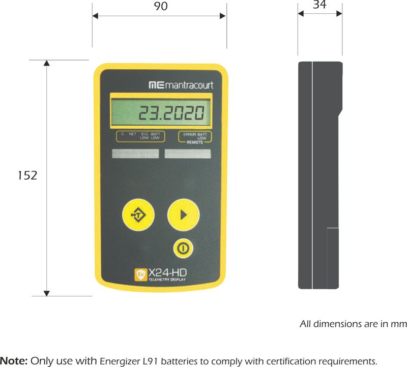 ️ X24-HD Wireless ATEX/IECEx Handheld Display
